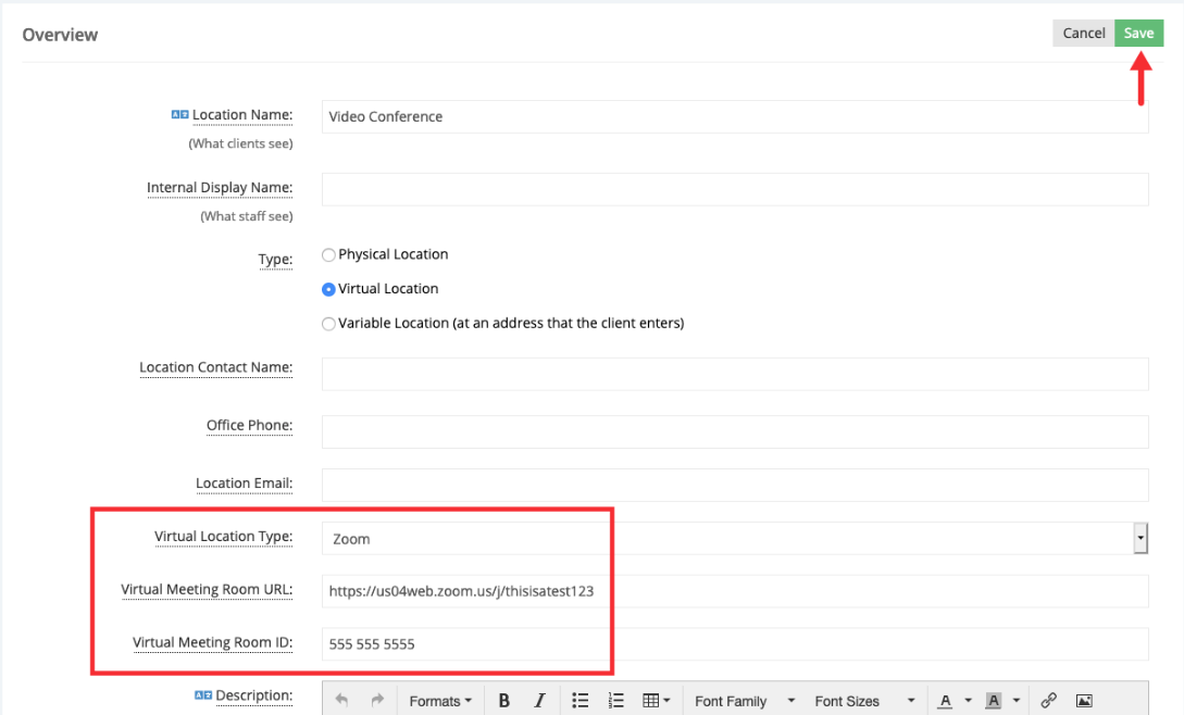 Sharing Virtual Meeting Information For Appointments Scheduled at ...