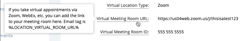 Sharing Virtual Meeting Information For Appointments Scheduled at ...