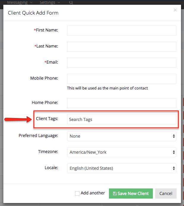 Client Tags – TimeTap