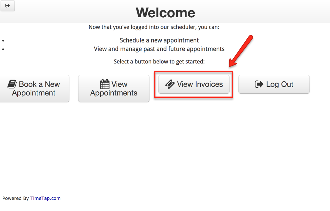 Show Clients Invoices When They Login – TimeTap