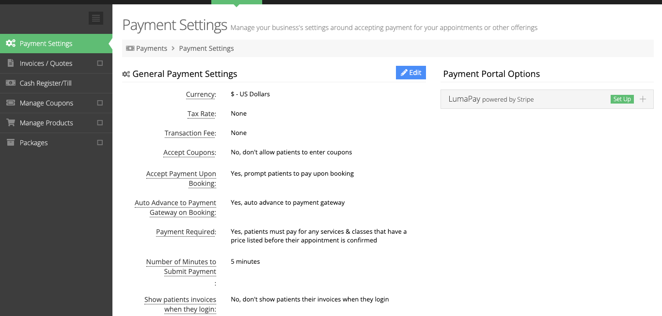 LumaPay powered by Stripe – TimeTap