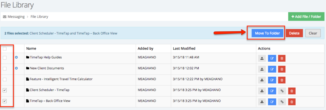 File Library – TimeTap