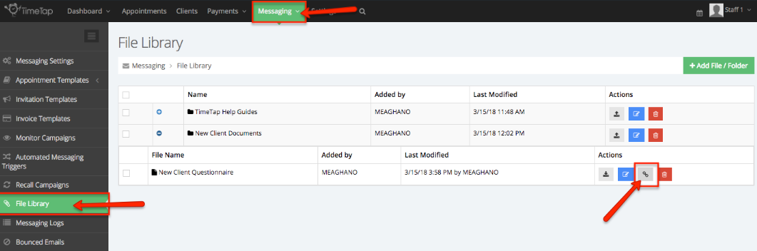 File Library – TimeTap