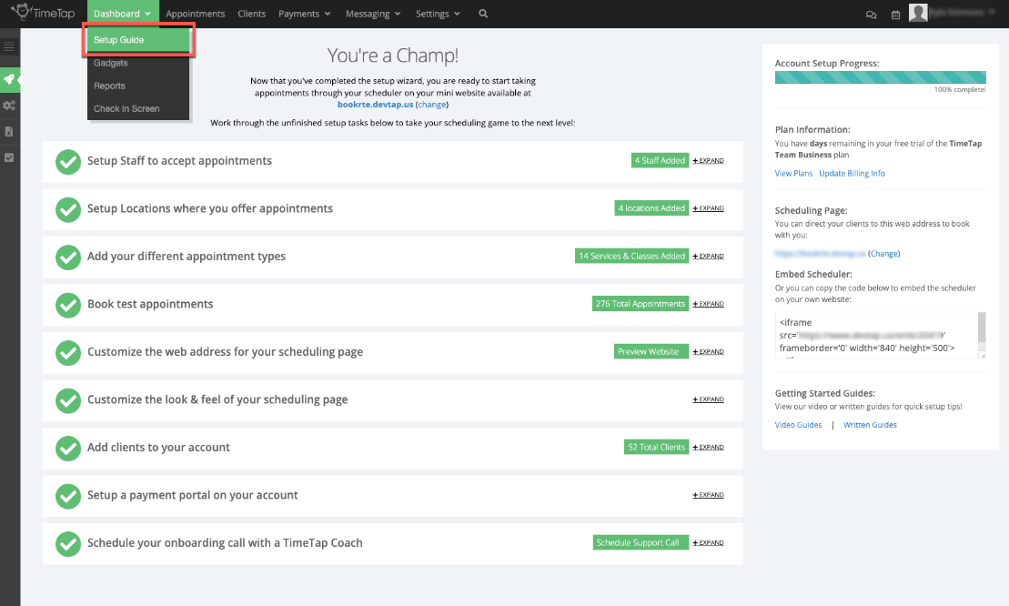 About the Setup Guide – TimeTap