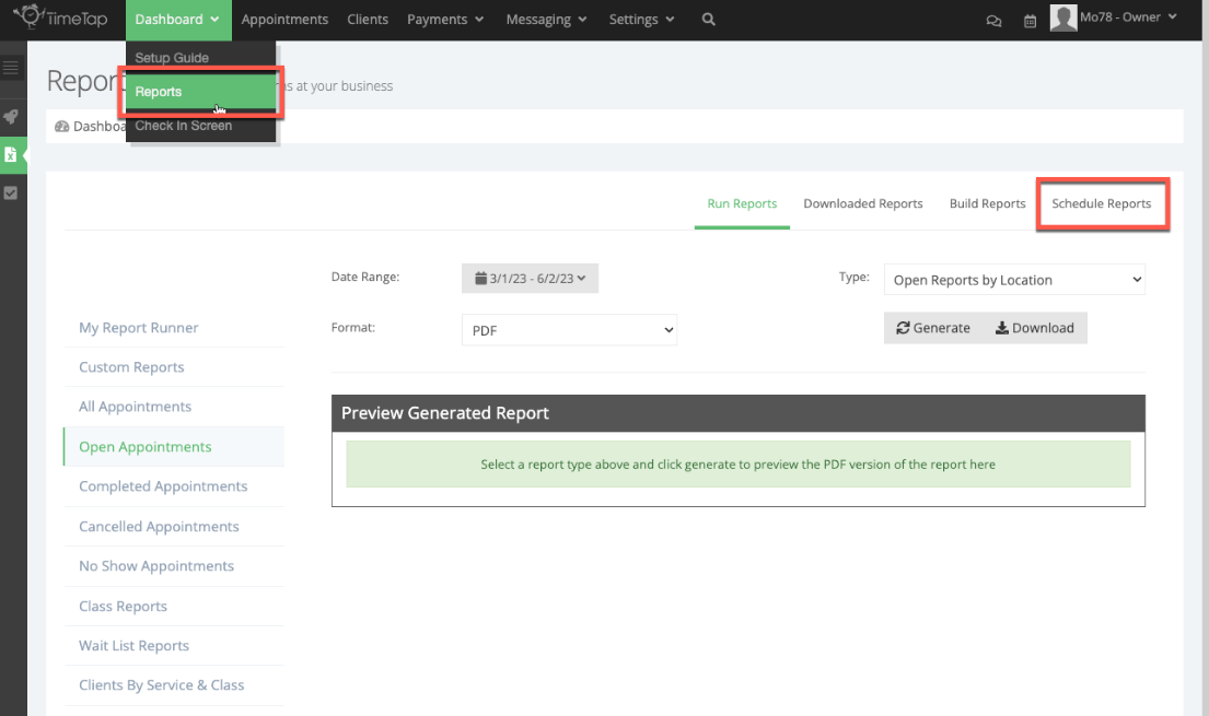 Automated Reporting – TimeTap