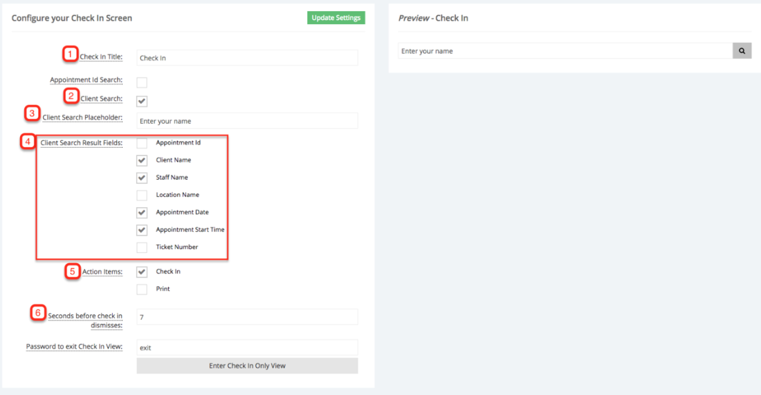 Check In Screen – TimeTap