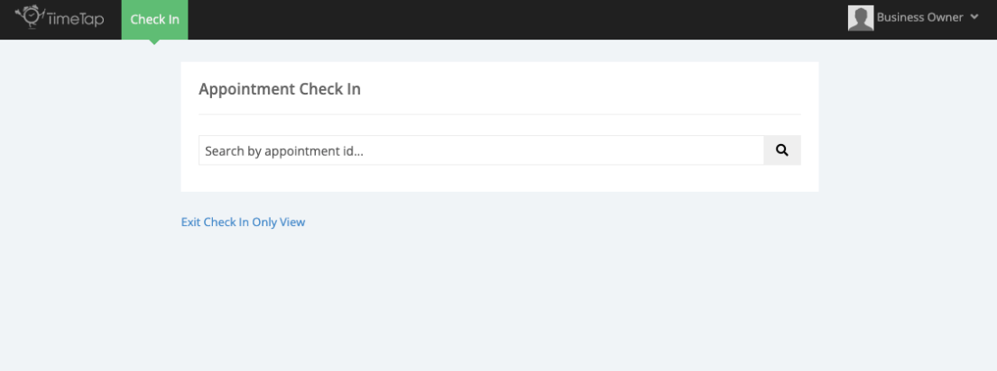 Check In Screen – TimeTap