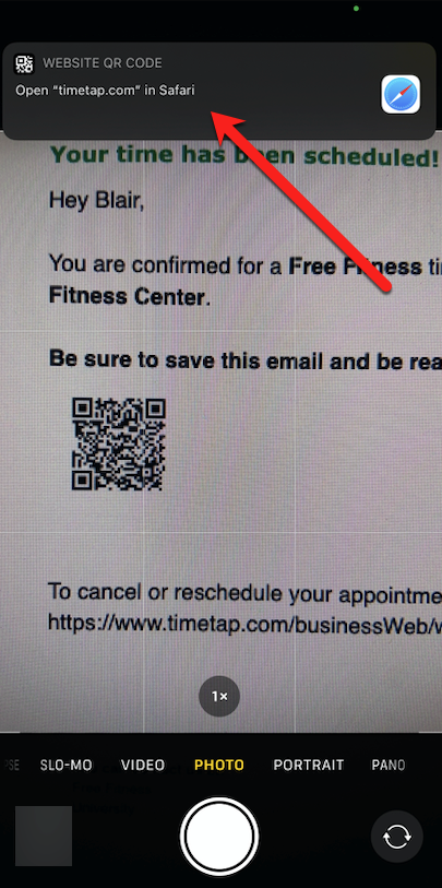 Check In Using QR Codes – TimeTap