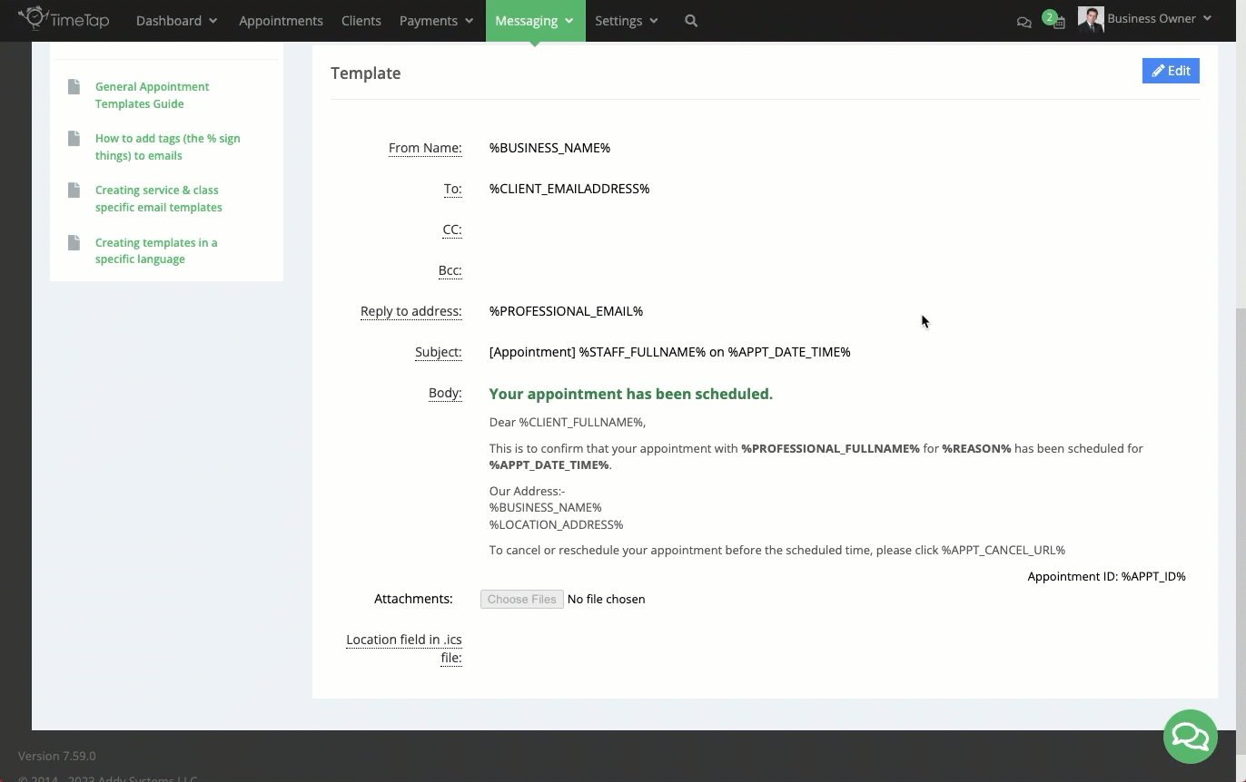 How do I include the staff profile picture in my emails? – TimeTap