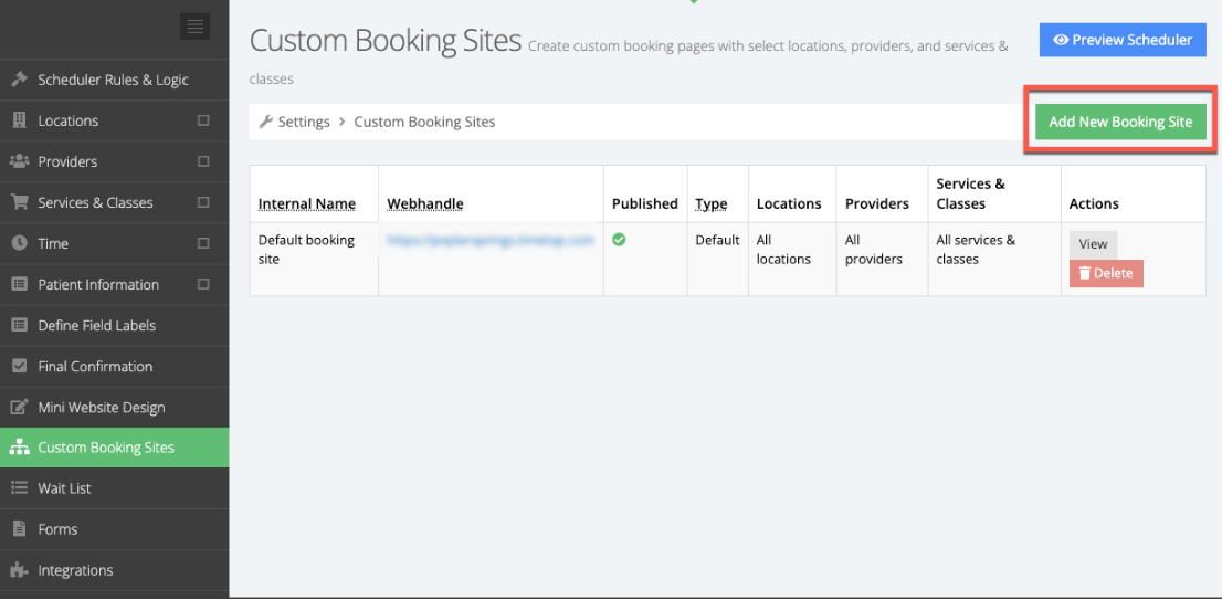 How can I change my booking site URL but still direct users that visit ...