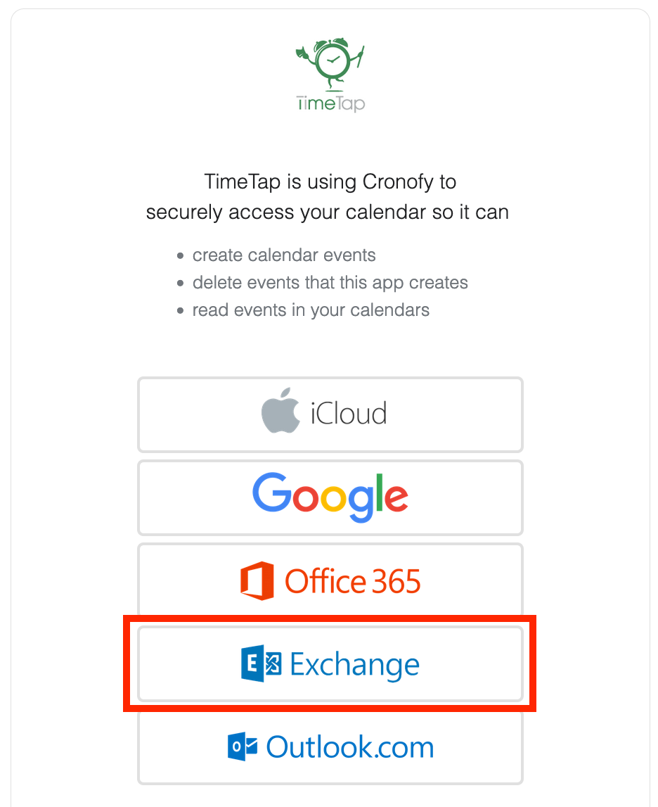 Exchange Calendar Sync – TimeTap
