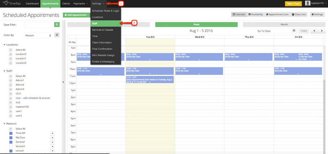 Security Roles – TimeTap