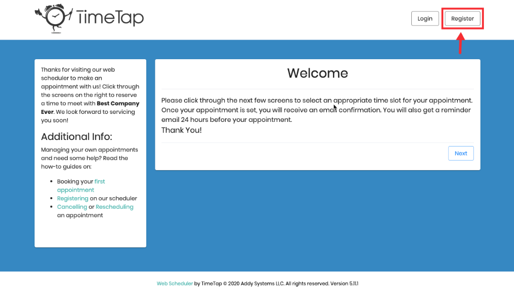 Client Login – TimeTap