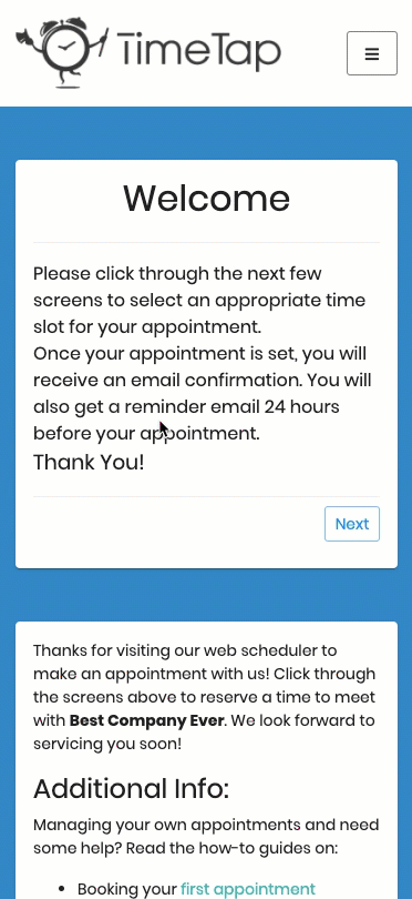 Client Login – TimeTap