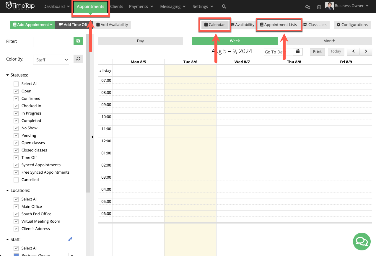 About Appointments – TimeTap