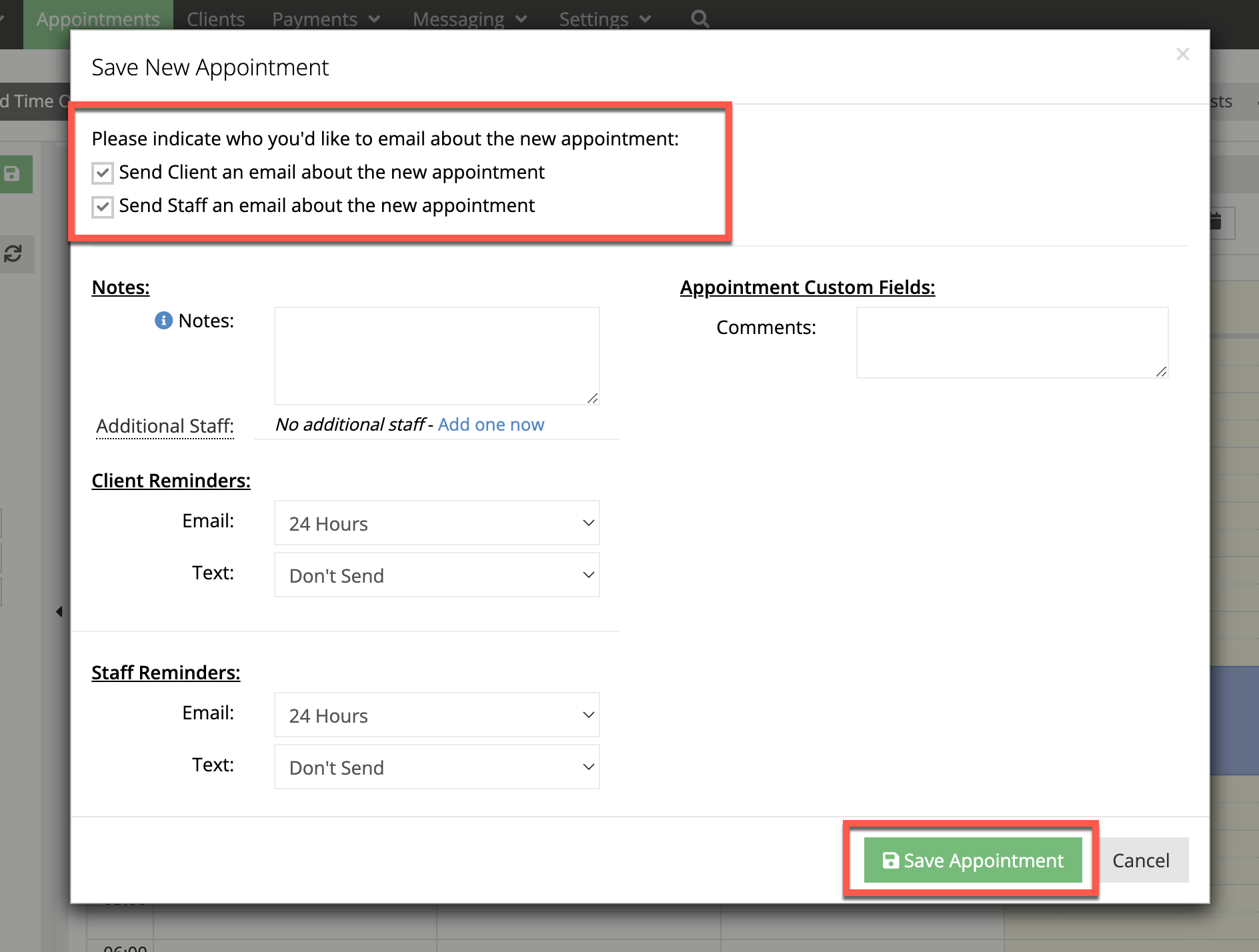 About Appointments Added by Staff – TimeTap
