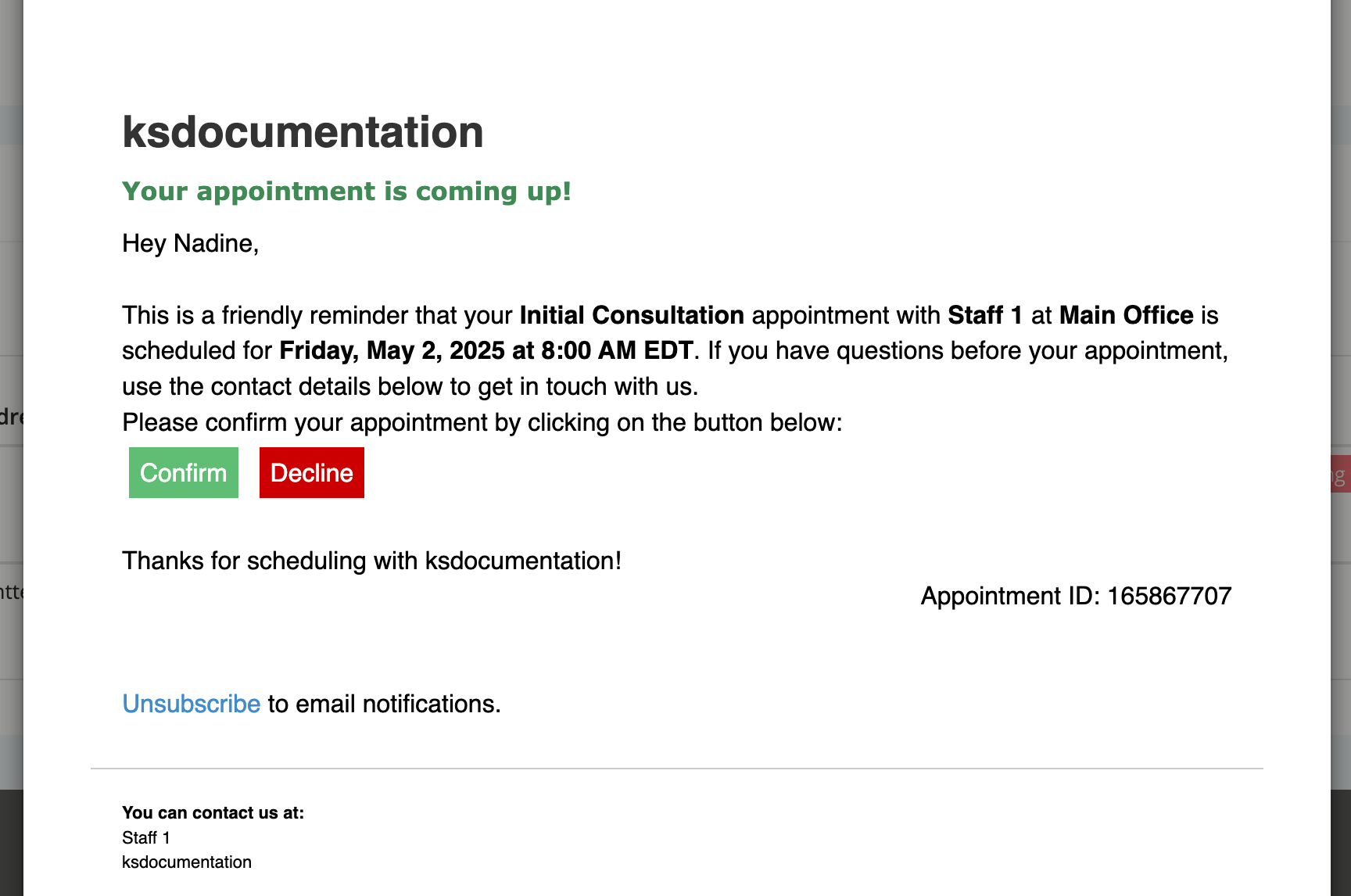About the Client Appointment Reminder Emails – TimeTap