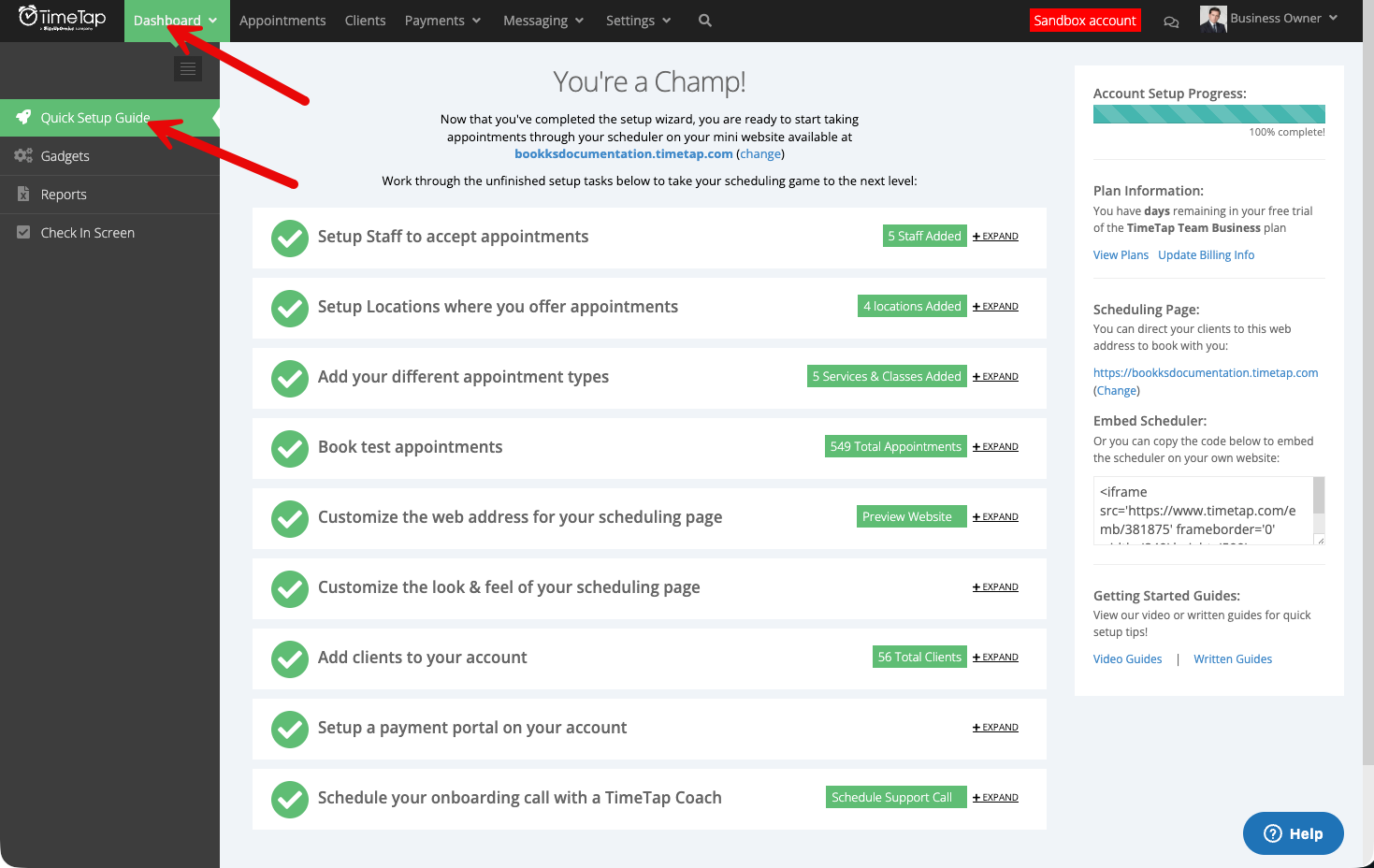 About the Setup Guide – TimeTap